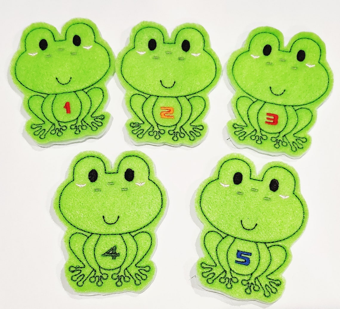 Five Speckled Frogs Finger Puppets Felt Frogs Finger Puppets - Etsy