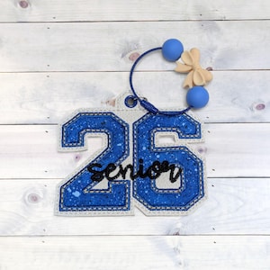 Custom Senior 26 Vinyl Keychain | Colorful Bag Tag | School Spirit Gift ...