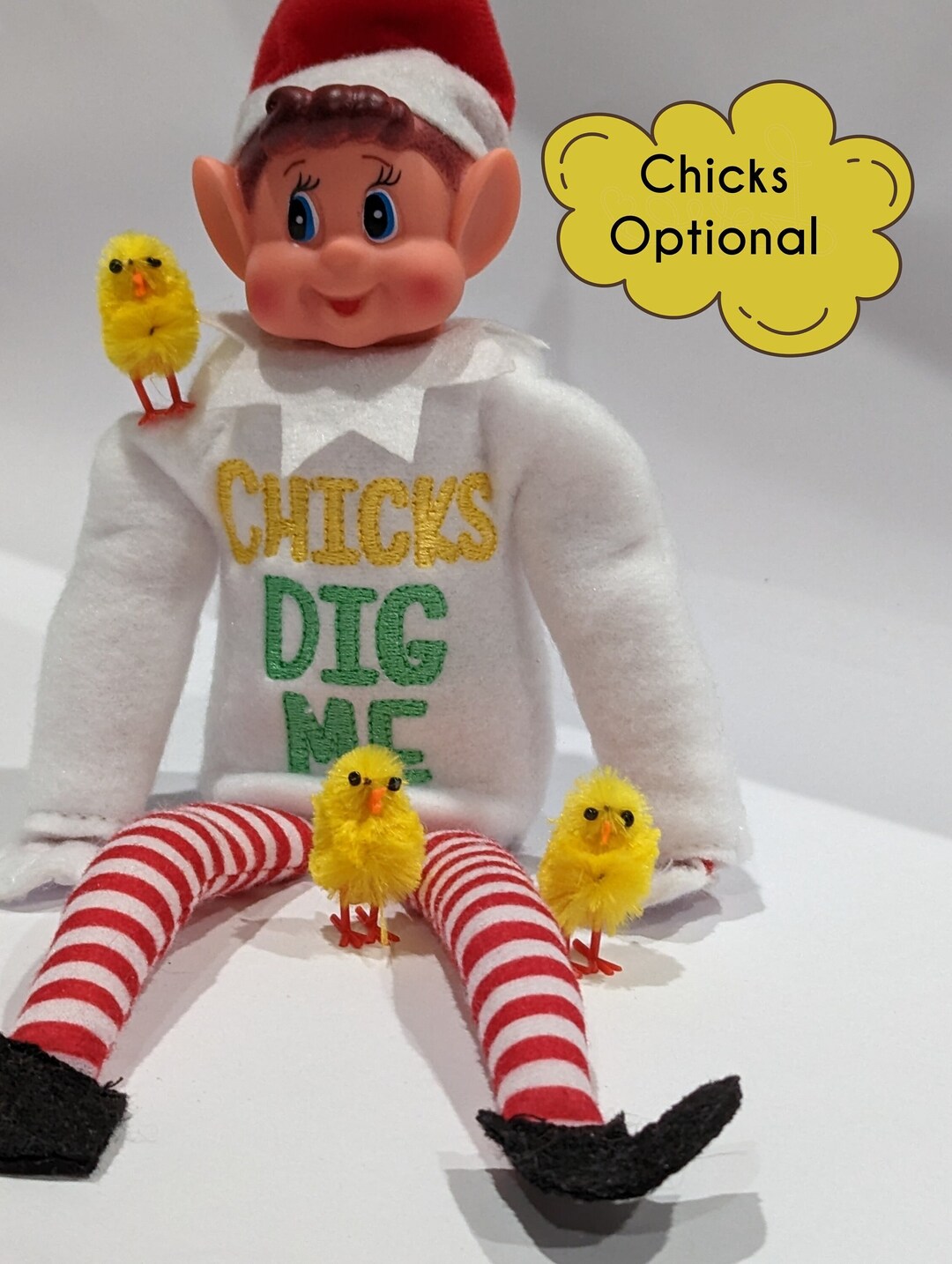 Chicks Dig Me Easter Elf Sweater Doll and Holiday Elf Shirt Easter ...