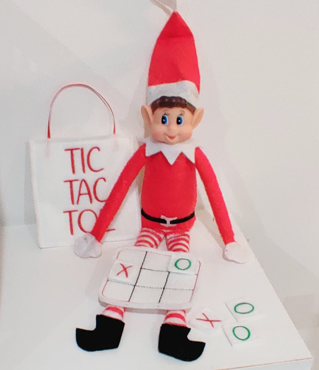 Elf Tic Tac Toe Game With Carry Bag-doll Accessory-holiday Elf Tic Tac ...