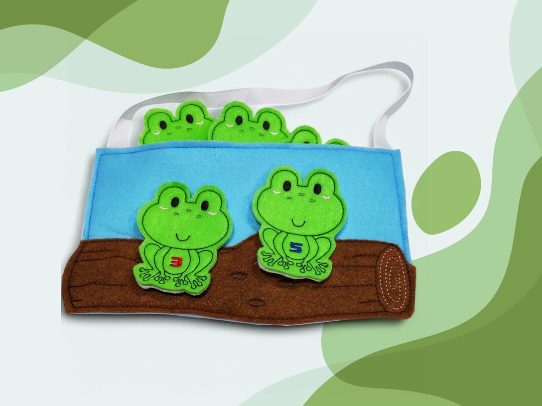 Five Little Speckled Frogs Finger Puppets - Green Frog Toys - Kids ...
