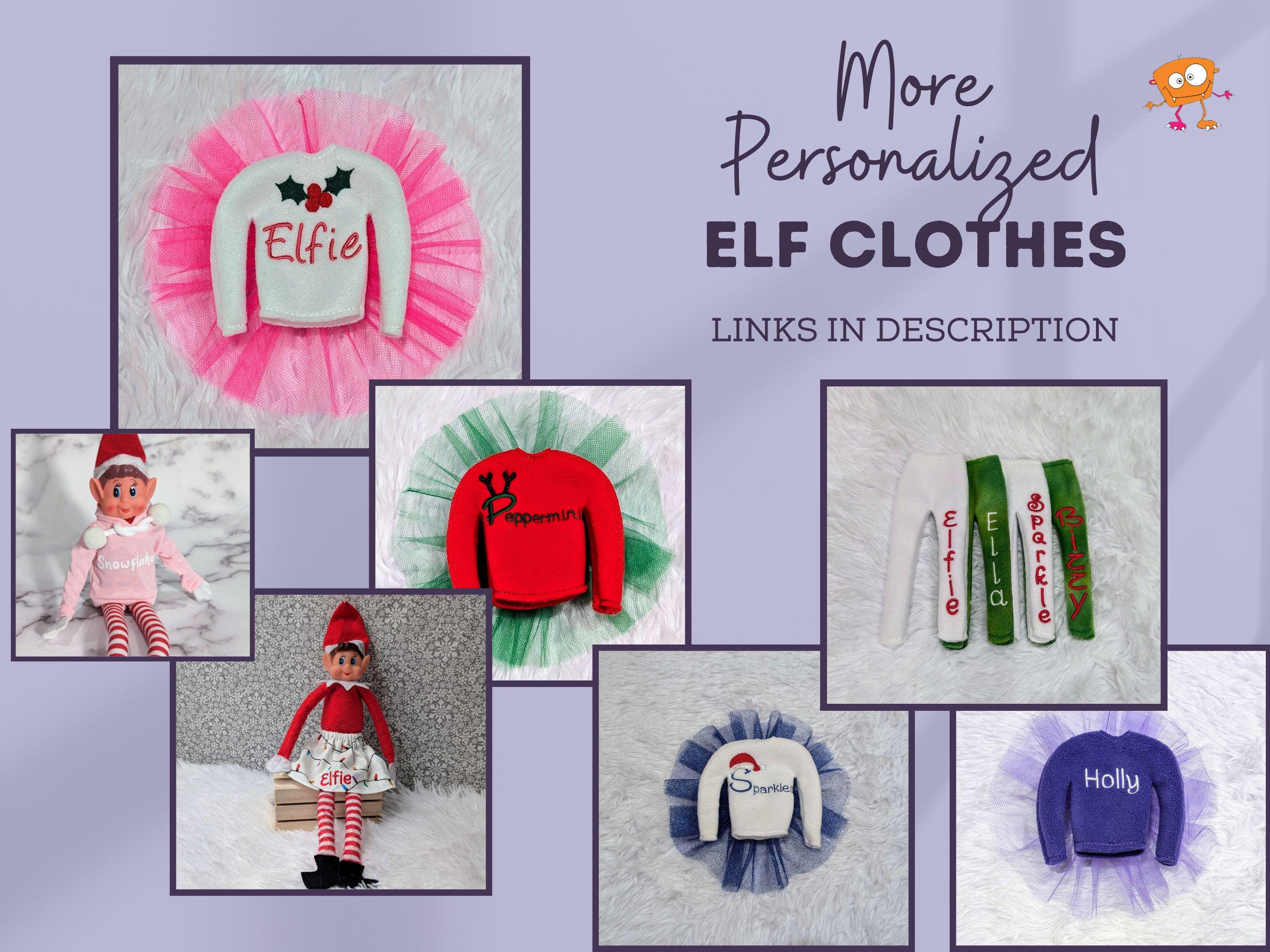 Personalized Elf Hoodie for Your Doll - Custom Name & Font Choice ...