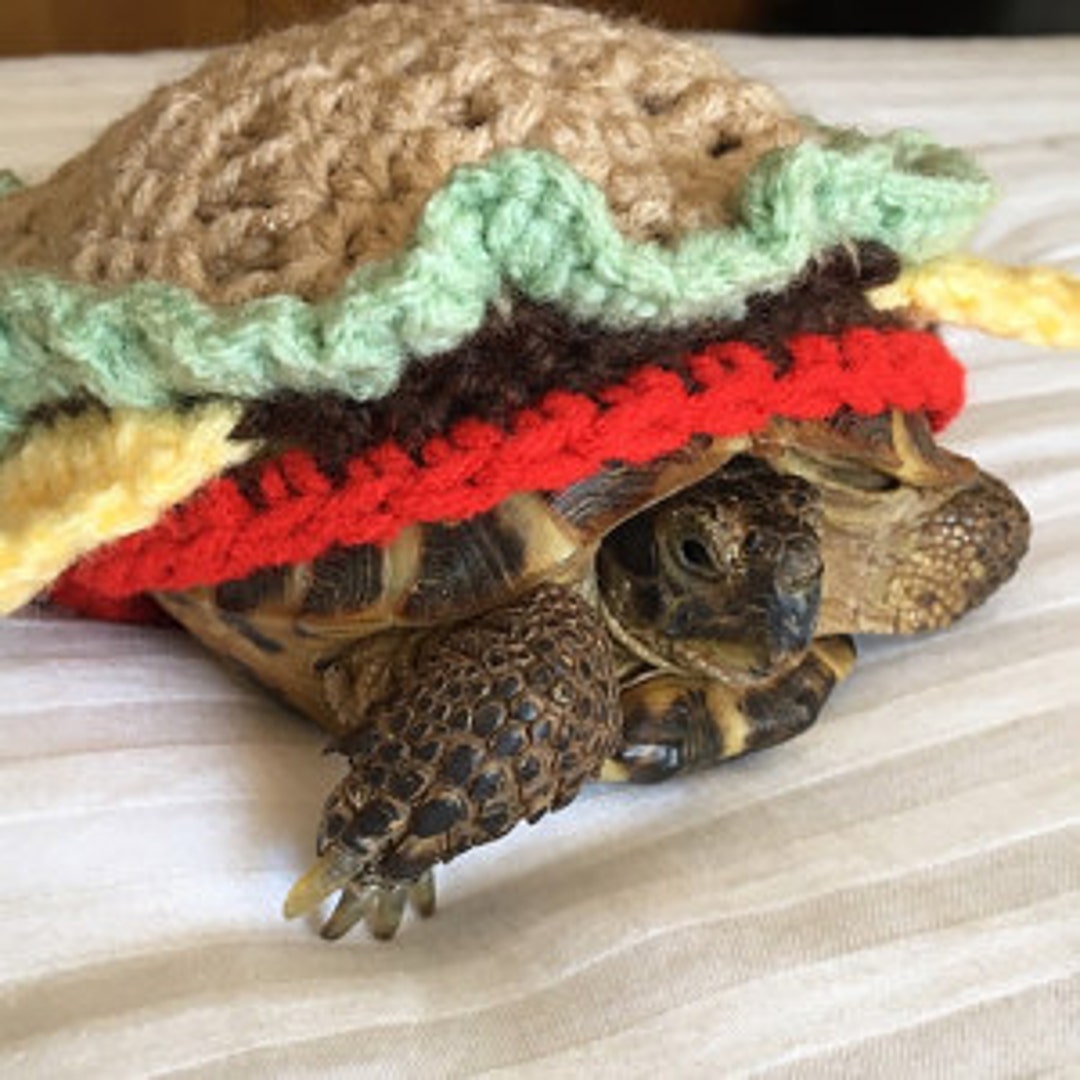 Cheeseburger Hamburger Tortoise Turtle Sweater Cozy Made to Order Yard ...