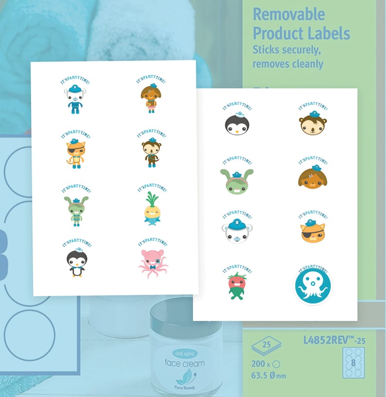 Its Party Time - Octonauts Stickers - Print Your Own Stickers - Avery ...