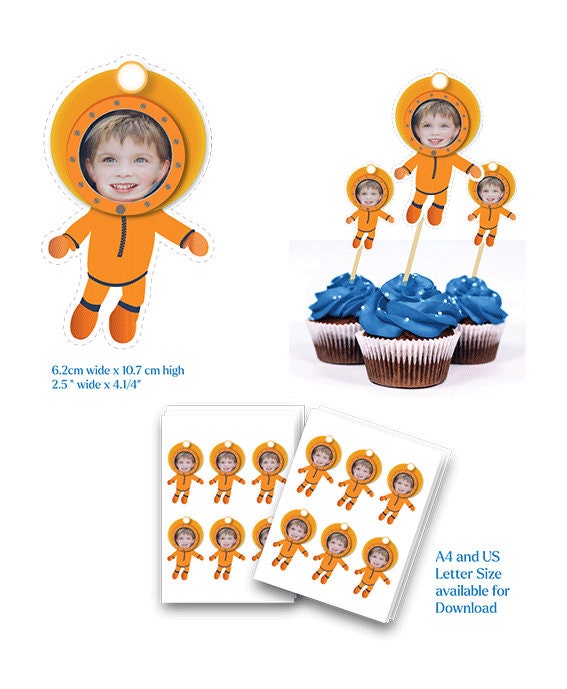 Custom Cake Topper - Personalised, Photo Edited Diving Suit Cake Topper ...