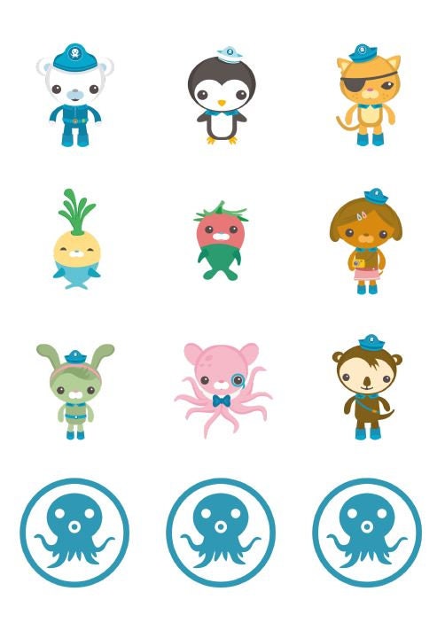 Octonauts Party Game – Pin the Patch on Kwazii, Bunting (digital ...