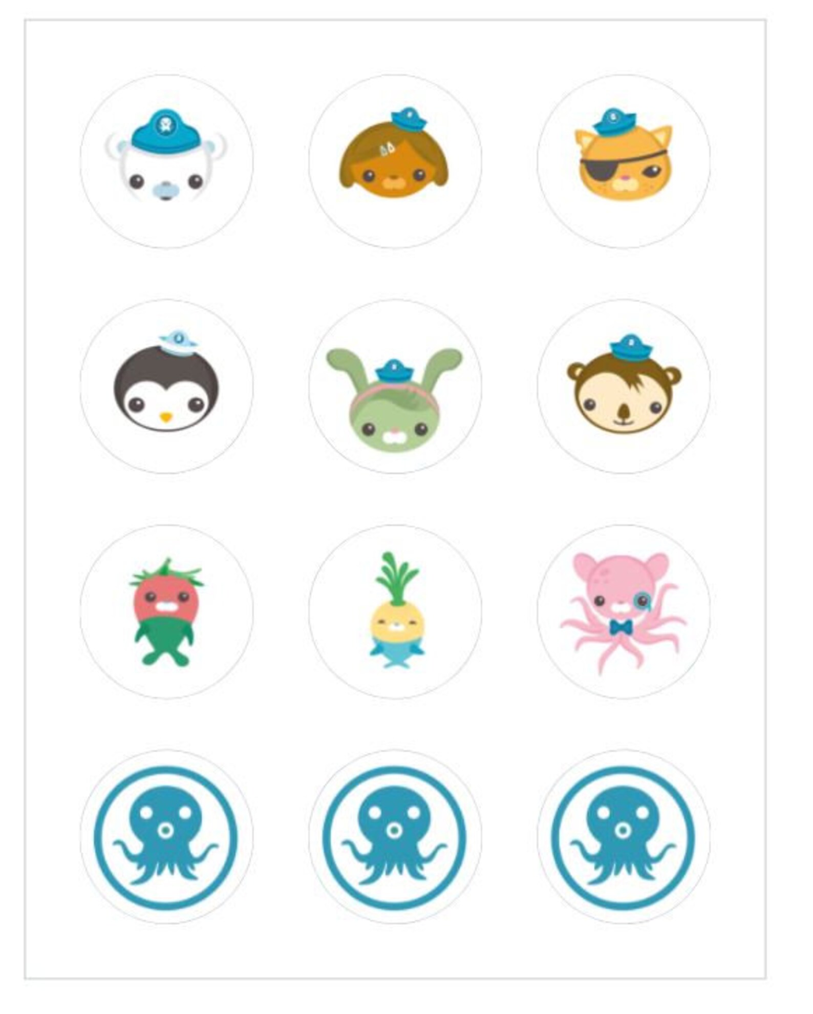Octonauts Stickers - Print Your Own Stickers - Avery Sticker Sheets ...