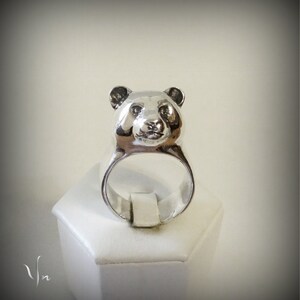 Silver Panda Ring, Panda Gifts Panda Bear Jewelry, Wildlife Ring ...