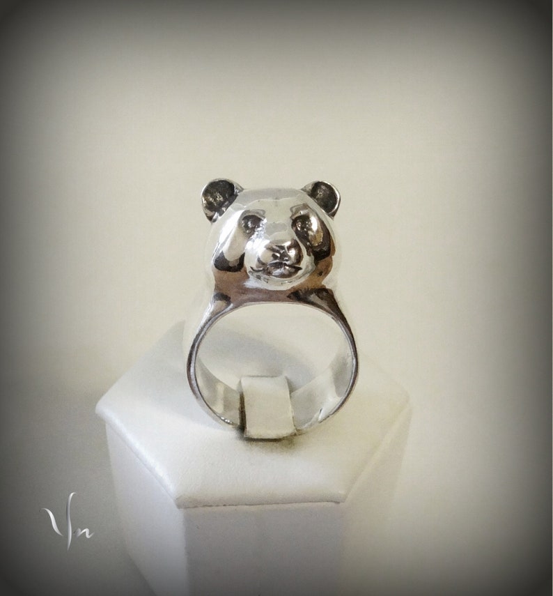 Silver Panda Ring Panda Gifts Panda Bear Jewelry Wildlife | Etsy