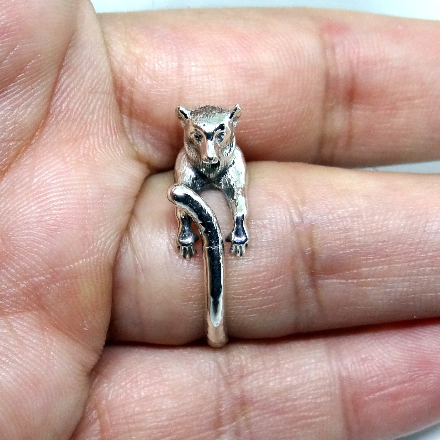 Lemur Ring Sterling Silver Ring Lemur Jewelry Silver Ring | Etsy
