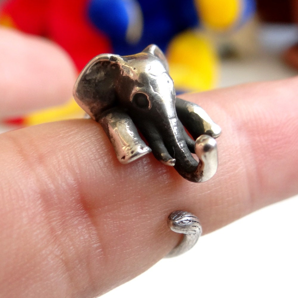 Elephant Ring in Sterling Silver. Silver Elephant Ring. | Etsy