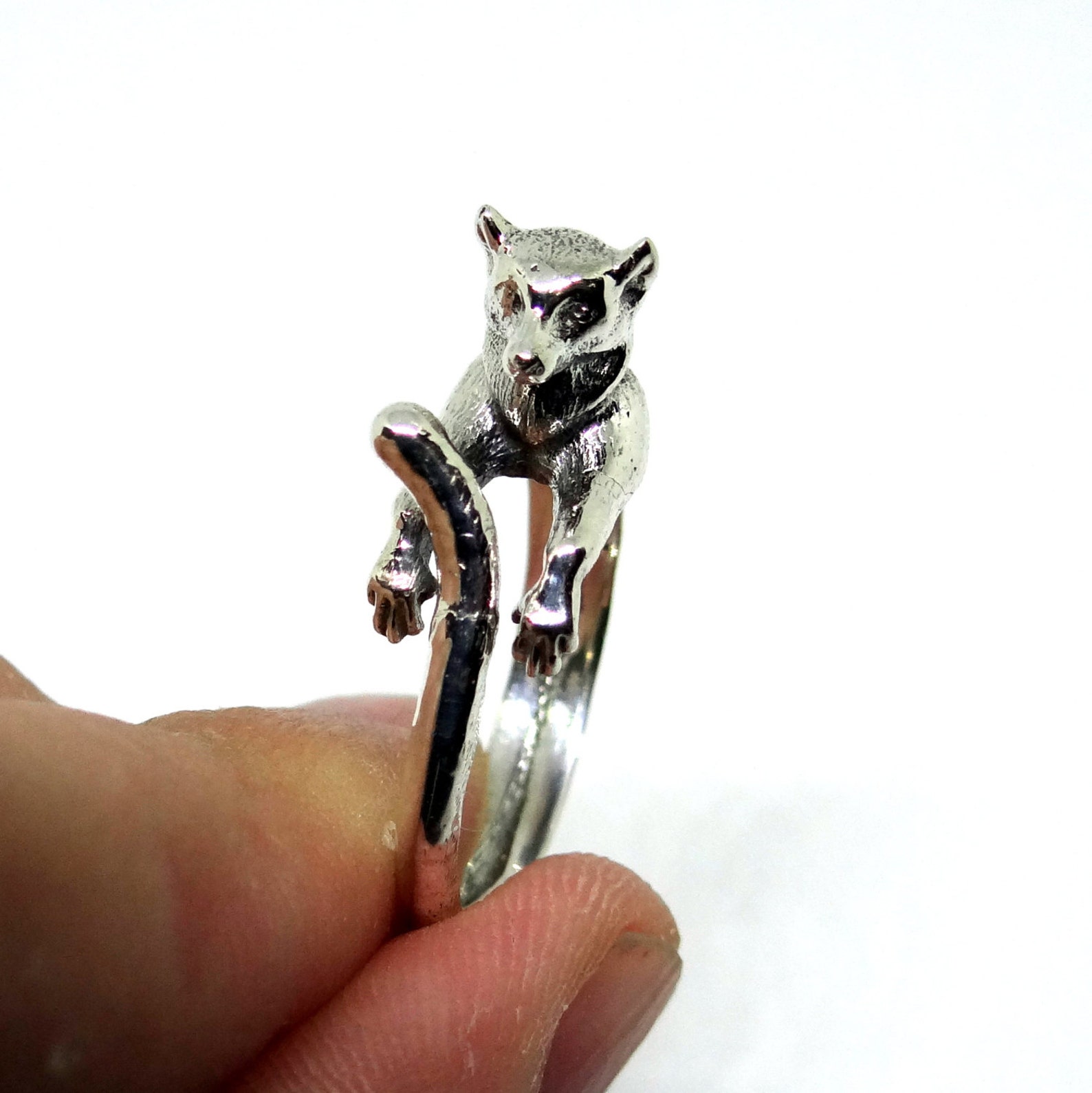 Lemur Ring Sterling Silver Ring Lemur Jewelry Silver Ring | Etsy