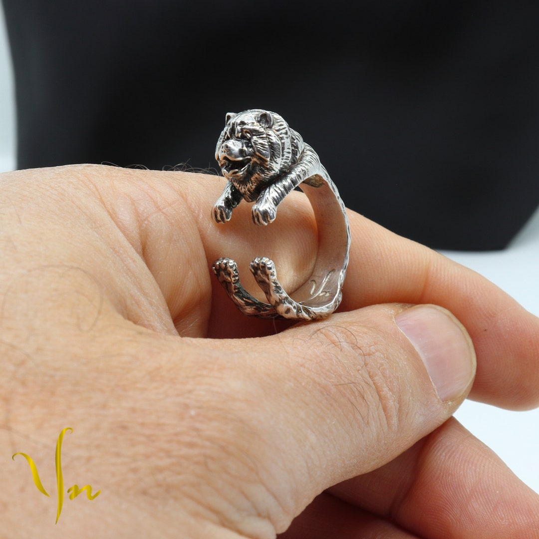 Chow Chow Silver Ring, Sterling Silver Rings of Dog Breeds, Chow Chow ...