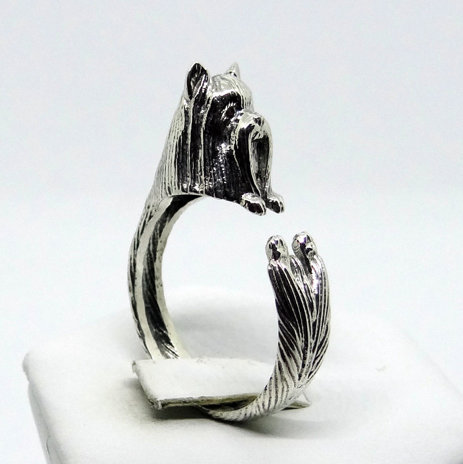 Silver Yorkshire Terrier Ring Dog Wrap Ring Animal Ring - Etsy