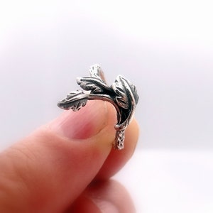 Leaf Ring, Sterling Silver Ring, Leaf Ring Silver, Silver Rings - Etsy