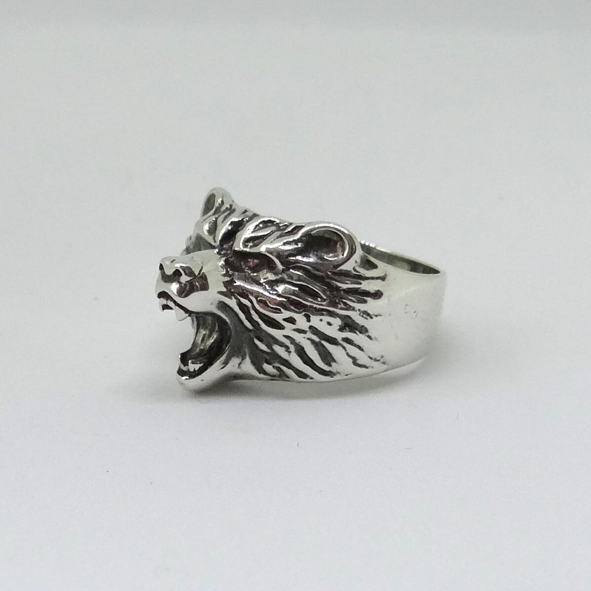 Bear Ring Sterling Silver Ring Grizzly Bear Bear Jewelry - Etsy UK