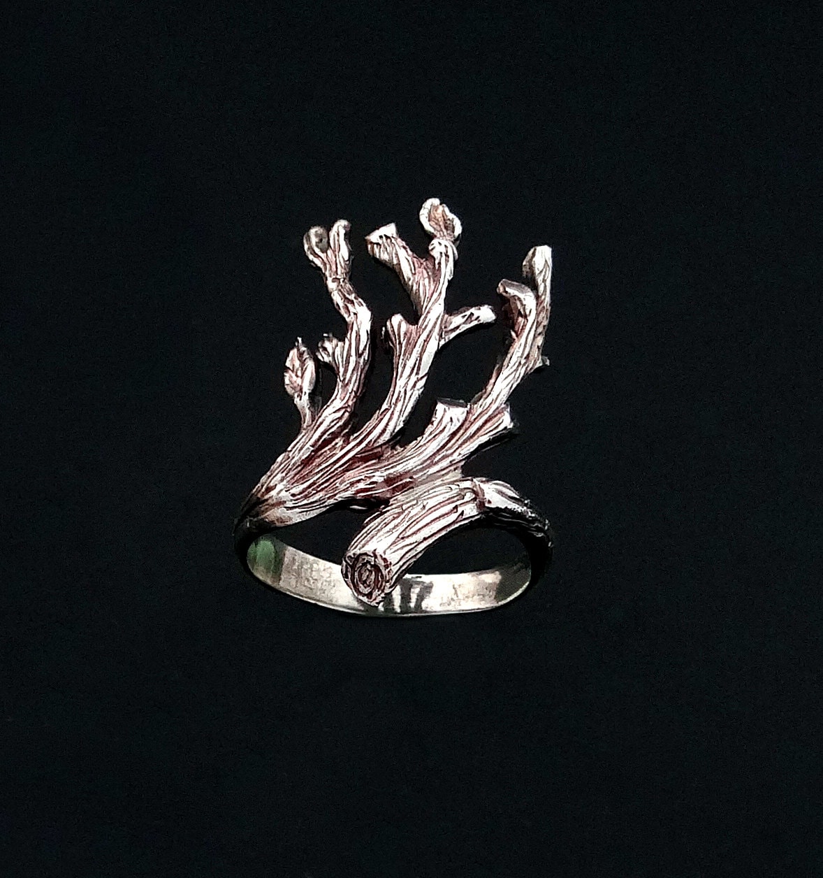 Branch Ring Branch Engagement Ring Sterling Silver Ring | Etsy