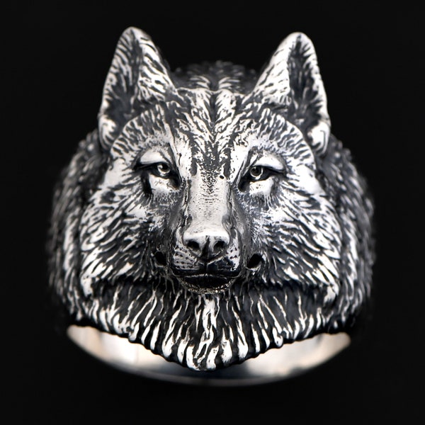 Wolf Ring - Etsy