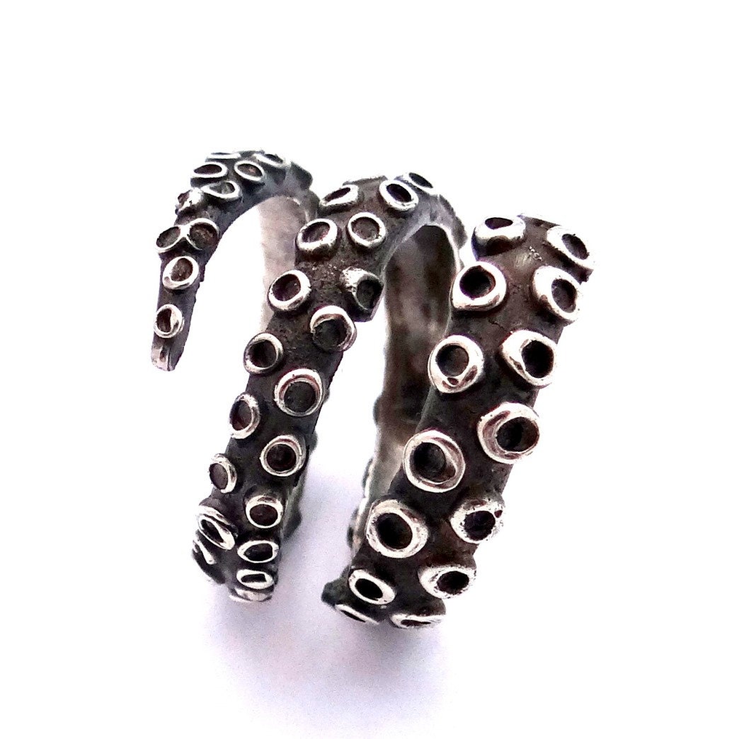 Octopus Ring in Sterling Silver Tentacle Ring Octopus - Etsy