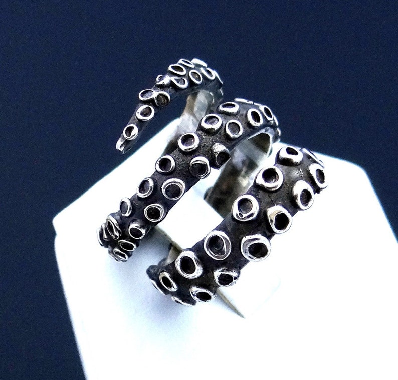 Octopus Ring in Sterling Silver Tentacle Ring Octopus - Etsy