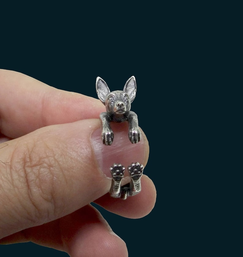 Rat Terrier Ring Sterling Silver Ring Etsy Rat Jewelry Rat - Etsy