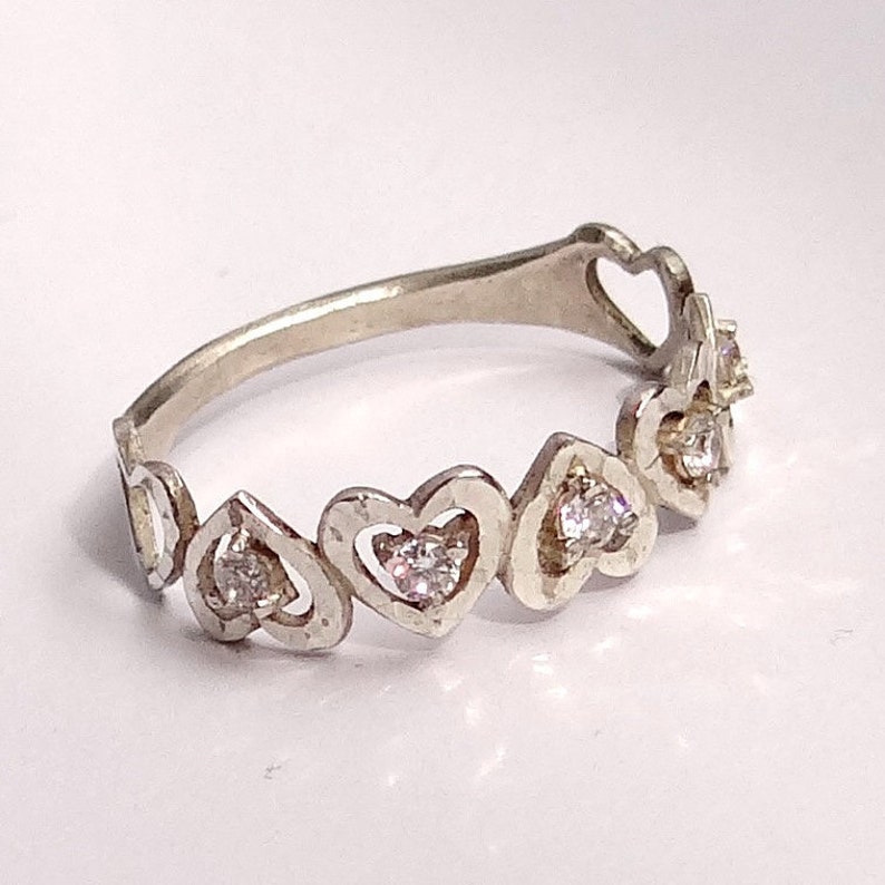 Sterling Silver LOVE RING With Cubic Zirconia White Zirconia - Etsy