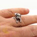Silver Pug Ring, Sterling Silver Dog Ring, Pug Jewelry, Pug Dog ...