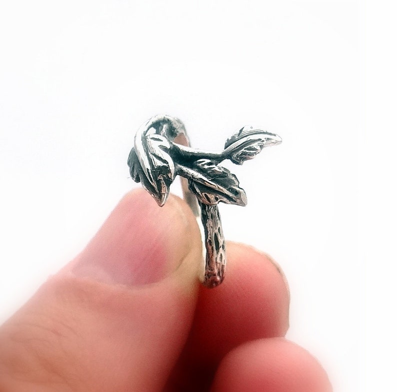 Leaf Ring Sterling Silver Ring Leaf Ring Silver Silver | Etsy