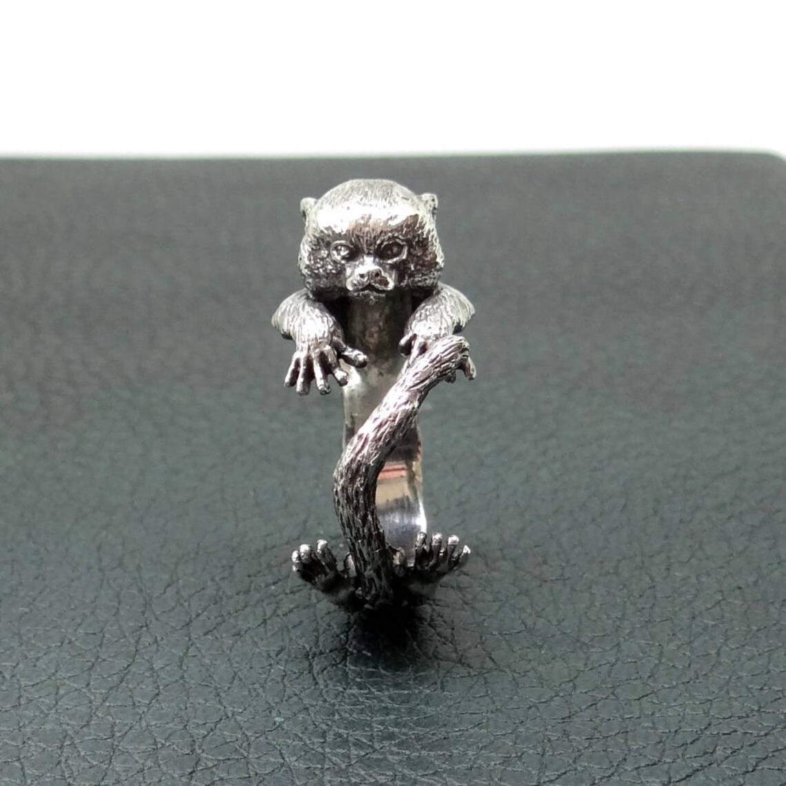 Marmoset Monkey Ring Sterling Silver Ring Marmoset Jewelry - Etsy