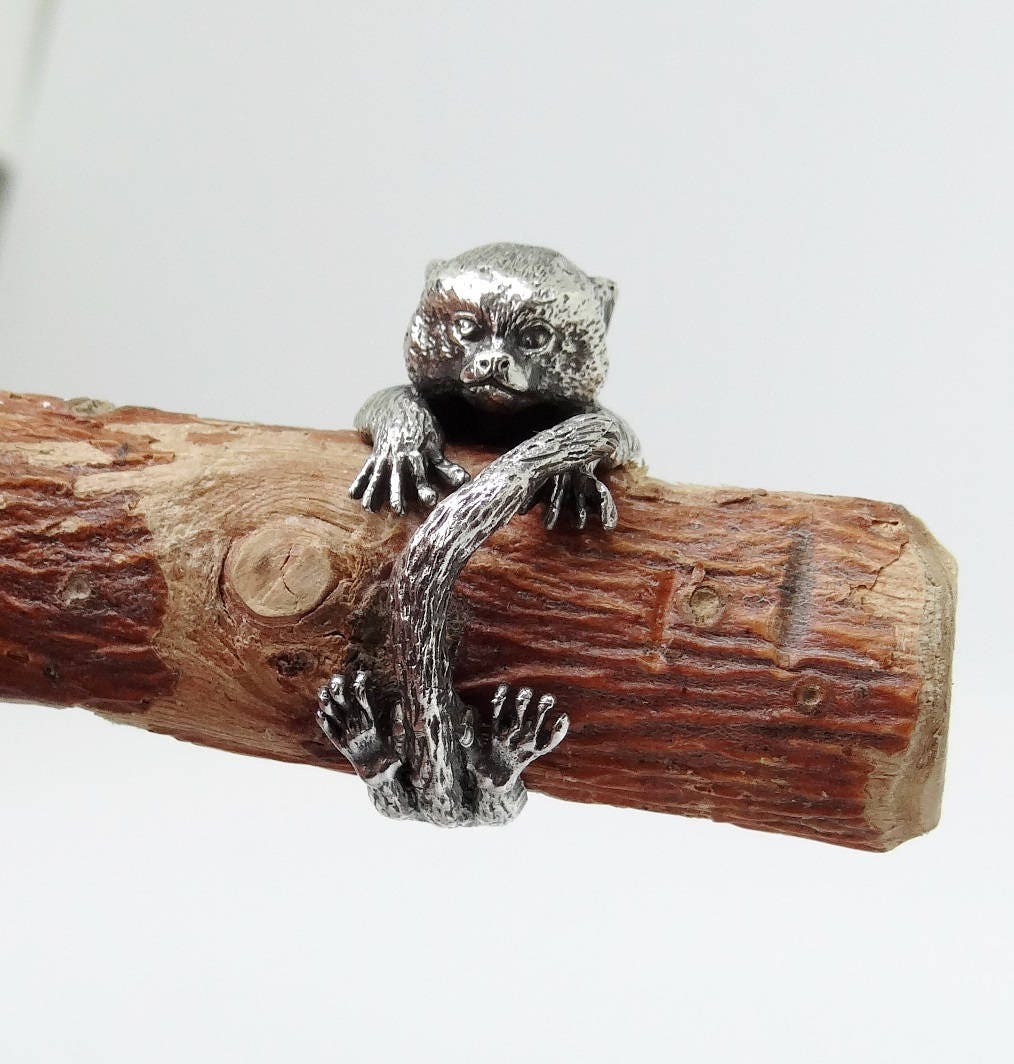 Marmoset Monkey Ring Sterling Silver Ring Marmoset Jewelry | Etsy