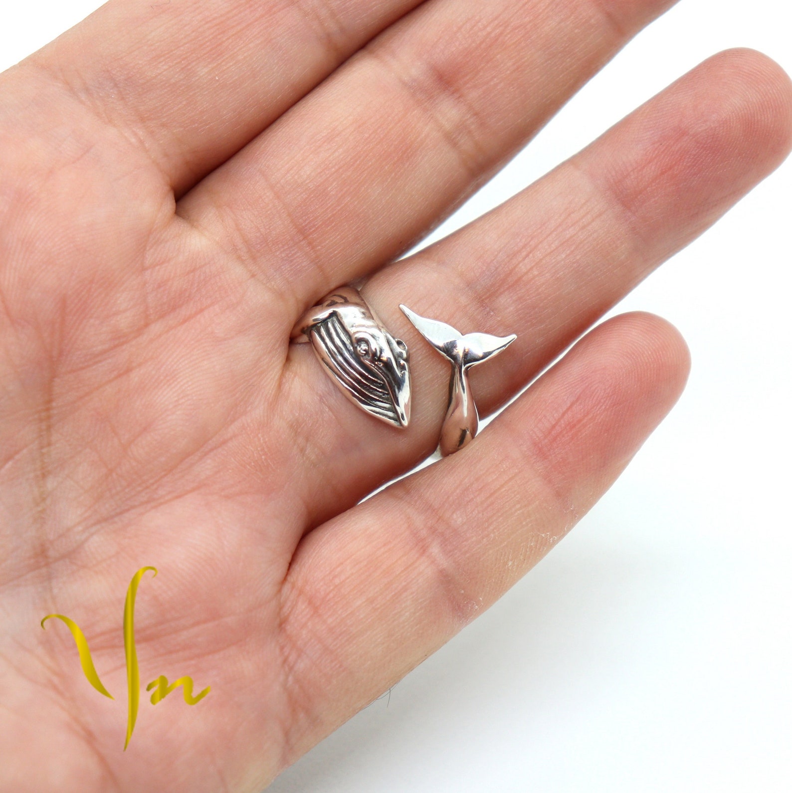 Silver Whale Ring Sterling Silver Adjustable Ring Whale - Etsy