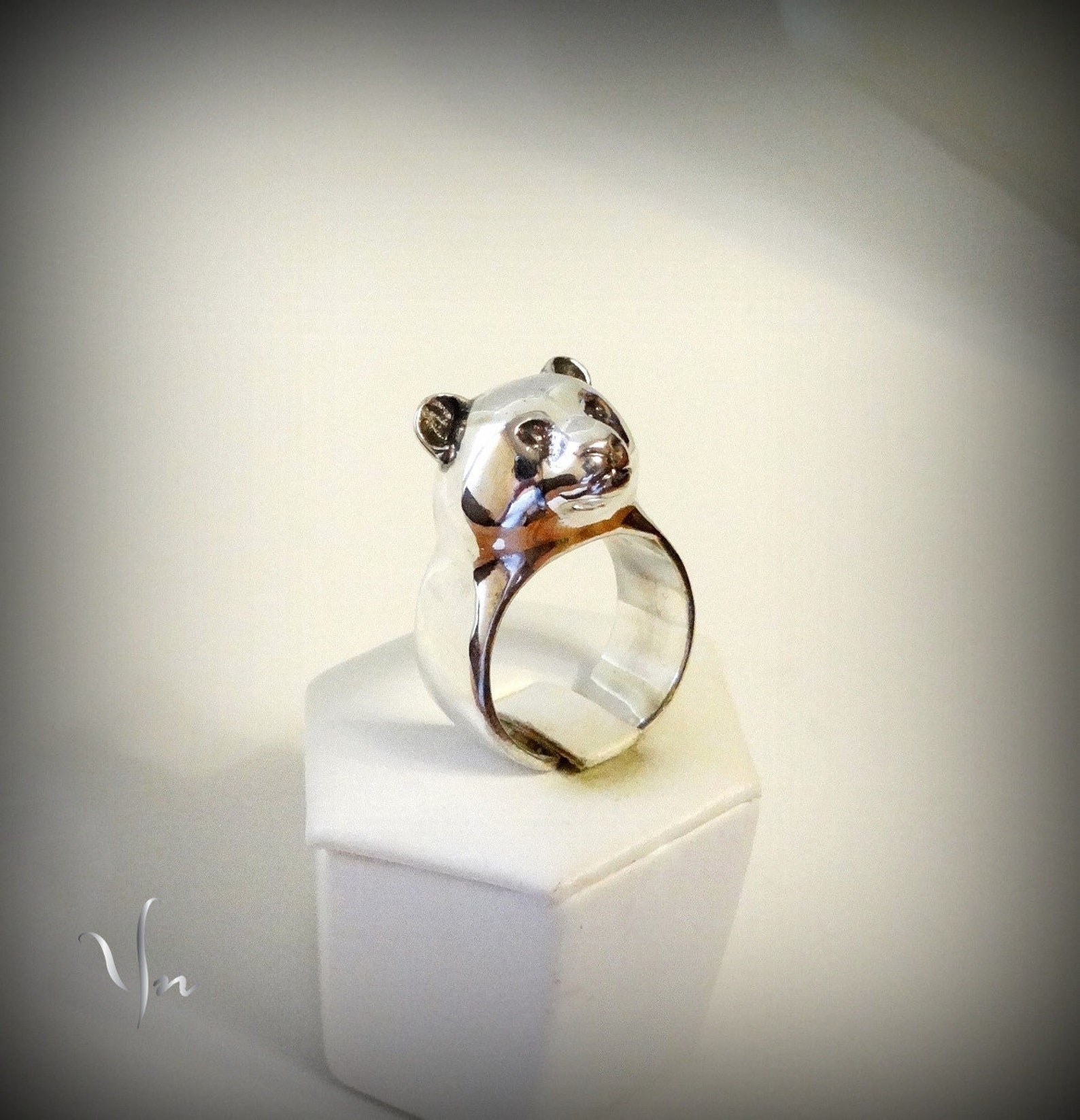 Silver Panda Ring Panda Gifts Panda Bear Jewelry Wildlife | Etsy