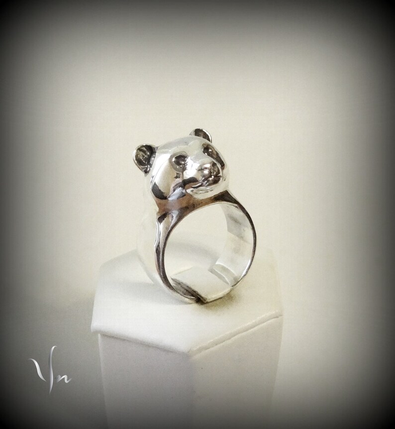 Silver Panda Ring Panda Gifts Panda Bear Jewelry Wildlife | Etsy