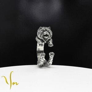 Chow Chow Silver Ring, Sterling Silver Rings of Dog Breeds, Chow Chow ...