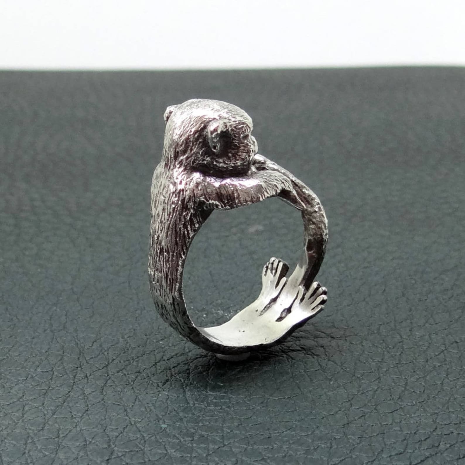Marmoset Monkey Ring Sterling Silver Ring Marmoset Jewelry - Etsy