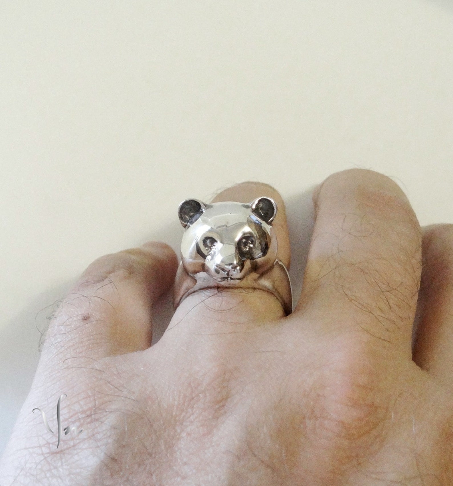 Silver Panda Ring Panda Gifts Panda Bear Jewelry Wildlife | Etsy