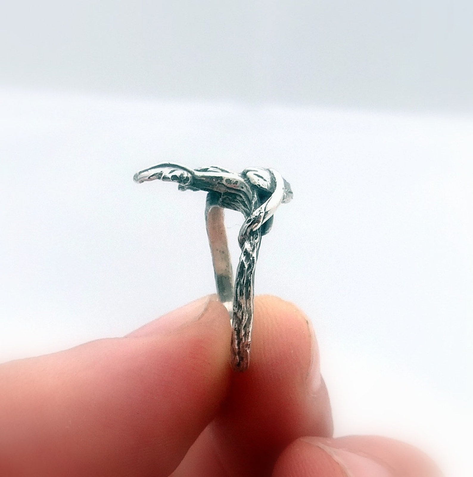 Leaf Ring Sterling Silver Ring Leaf Ring Silver Silver - Etsy