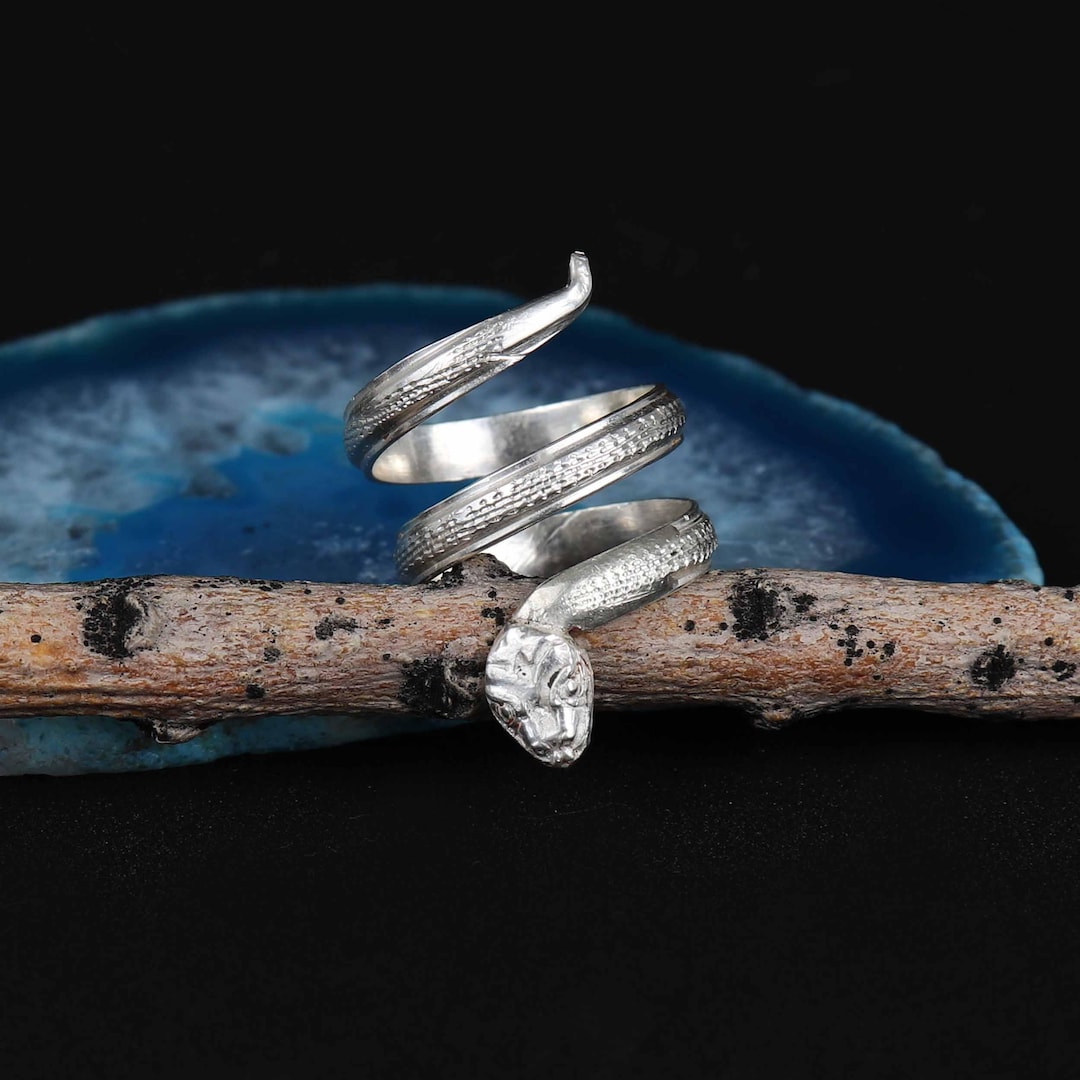 Vintage Snake Ring Adjustable Snake Ring Wrap Snake Ring Open Serpent ...