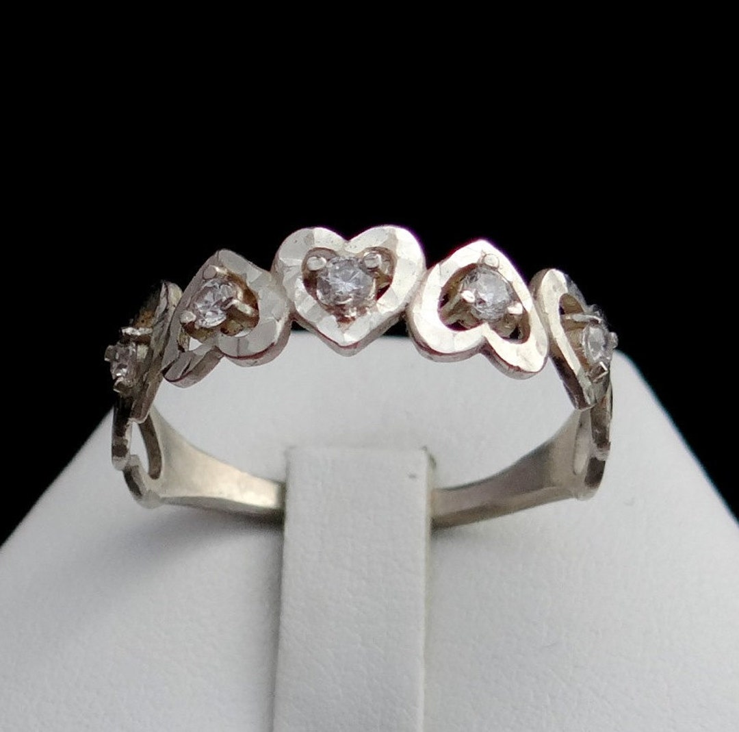 Sterling Silver LOVE RING With Cubic Zirconia, White Zirconia ...