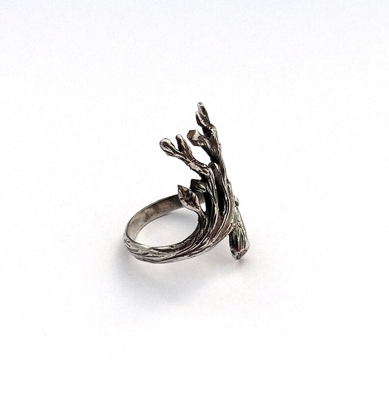 Branch Ring Branch Engagement Ring Sterling Silver Ring | Etsy