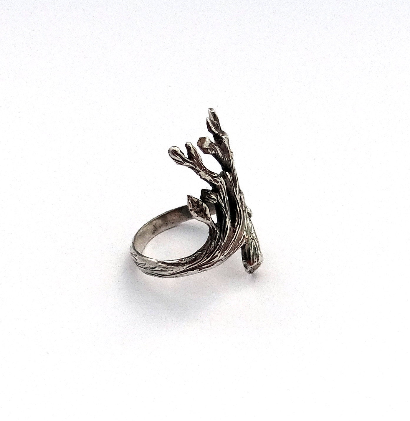 Branch Ring Branch Engagement Ring Sterling Silver Ring | Etsy