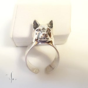 Husky Ring, Husky Dog Ring, Sterling Silver Handmade Ring, Dog Ring ...
