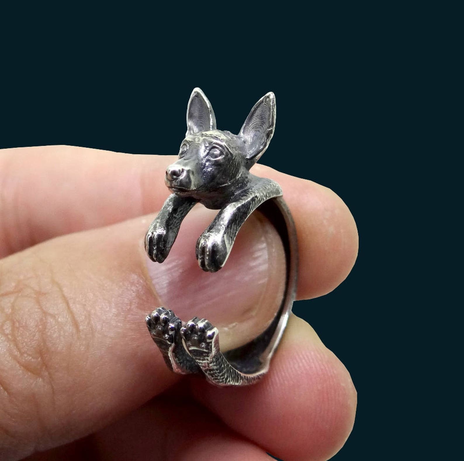Rat Terrier Ring Sterling Silver Ring Etsy Rat Jewelry Rat - Etsy