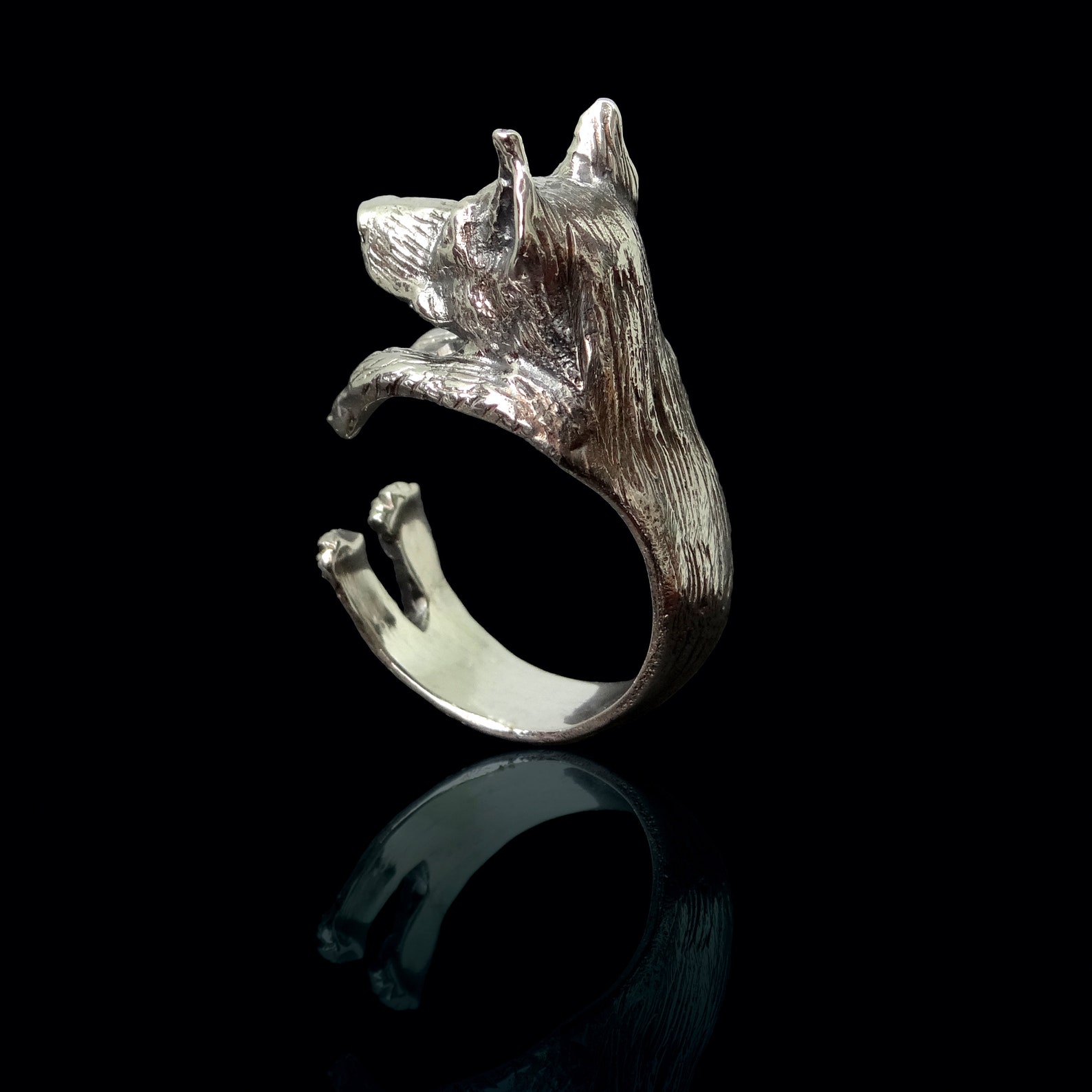 Sterling Silver Doberman Ring Doberman Pinscher Silver | Etsy