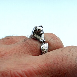 Pomeranian Ring, Pomeranian Spitz, Japanese Spitz Ring, Sterling Silver ...