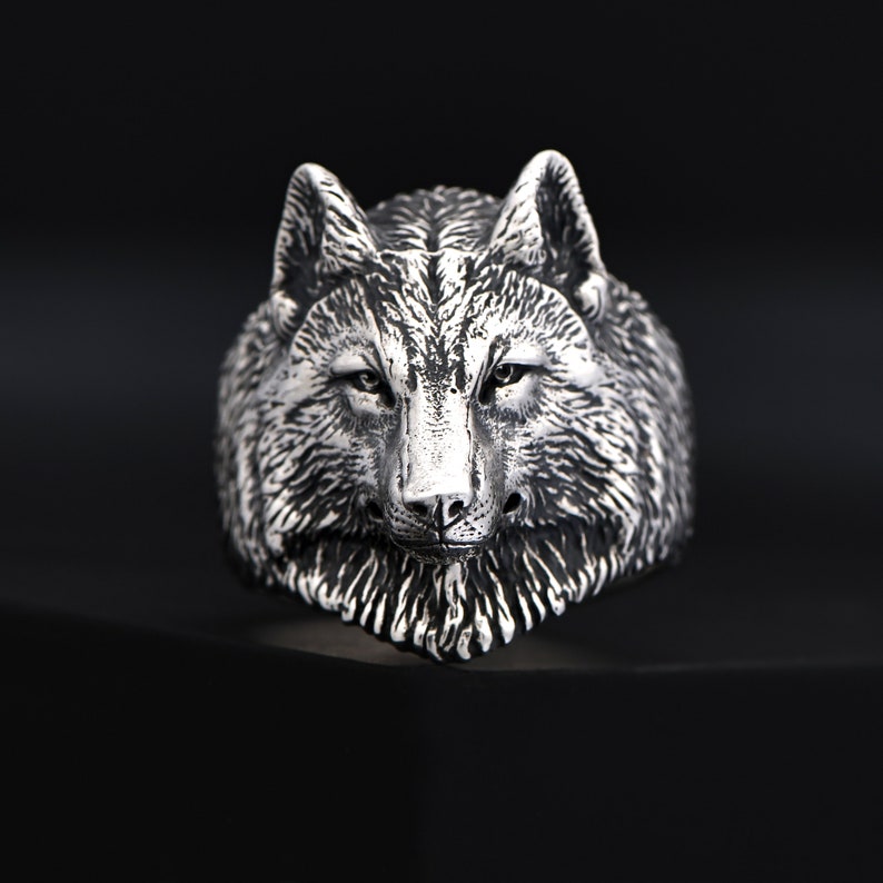 Wolf Ring Men Viking Wolf Ring Wolf Ring Silver Sterling - Etsy