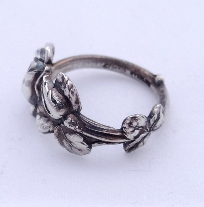 Spoon Ring Tea Rose Spoon Jewelry Flower Silver Rings - Etsy