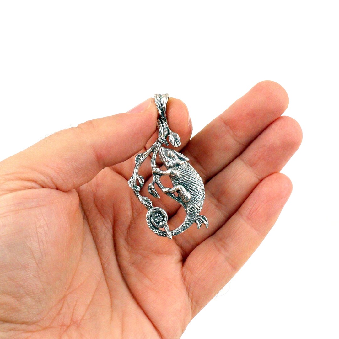 Lizard Pendant Made of Sterling Silver - Etsy