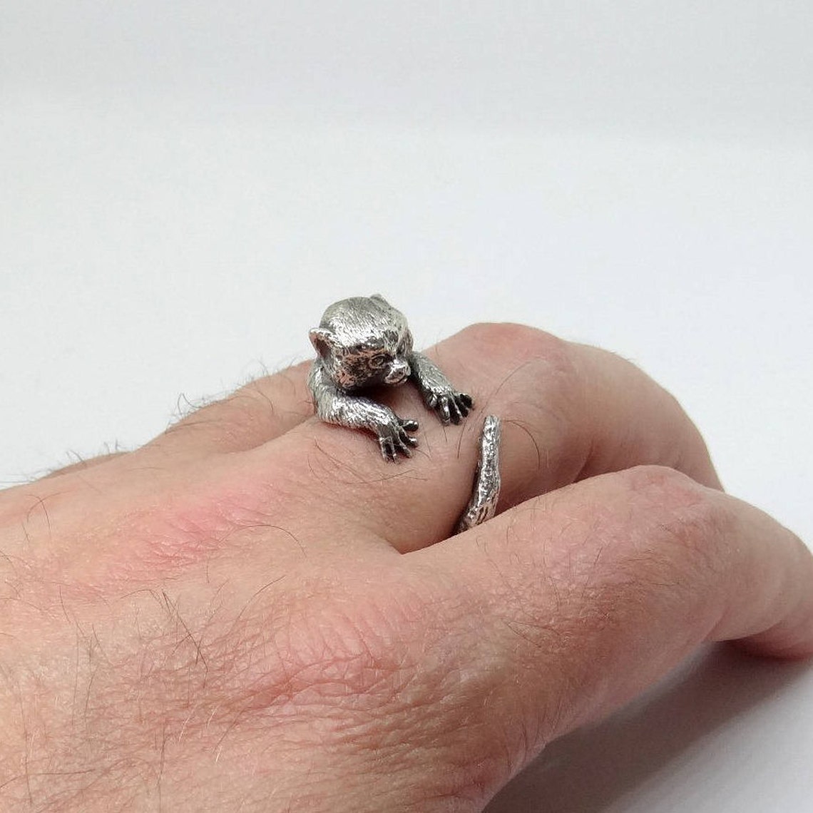 Marmoset Monkey Ring Sterling Silver Ring Marmoset Jewelry - Etsy