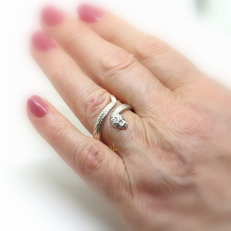 Sterling Silver Snake Ring Reptile Ring Silver Serpent Ring - Etsy